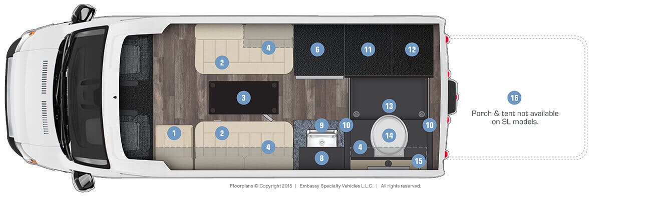 2025 Embassy RV Dolphin S RV Specs Guide