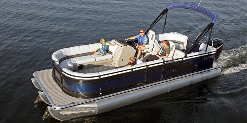 2018 Lund LX 240 Pontoon Boat Walk Thru Dual Helm specs and literature ...