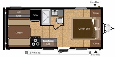 2012 Keystone Hideout 20RDWE specs and literature guide