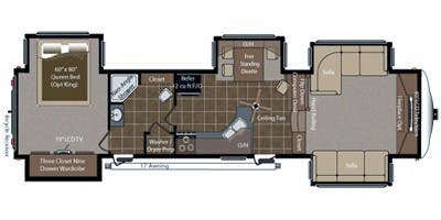 Keystone Montana 3750fl Front Living Room Fifth Wheel Rv | Baci Living Room