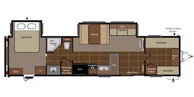 2011 Keystone Springdale 372BH-GL Travel Trailer Specs