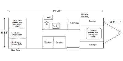 2014 Aliner Ranger 15 Base specs and literature guide