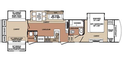 2013 Forest River Blue Ridge 3710BH specs and literature guide