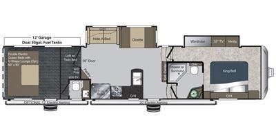 2013 Keystone Raptor 365LEV specs and literature guide