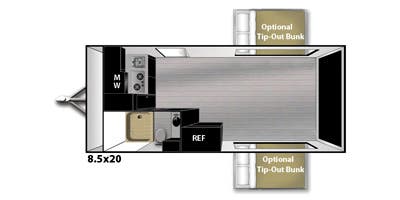 2015 Livin' Lite Quicksilver VRV 8.5x20 specs and literature guide