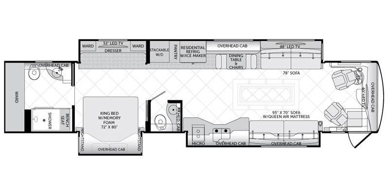 2016 American Coach American Tradition 45A specs and literature guide