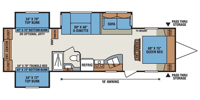 2016 K-Z Sportsmen S331BH specs and literature guide