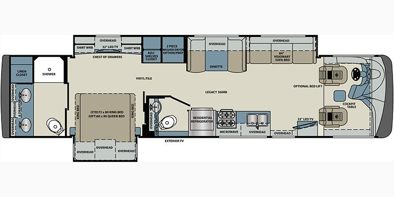 2017 Forest River Legacy SR 340 360RB specs and literature guide