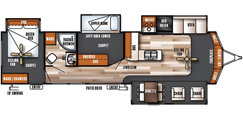 2017 Forest River Salem Villa Estate 385FLBH specs and literature guide