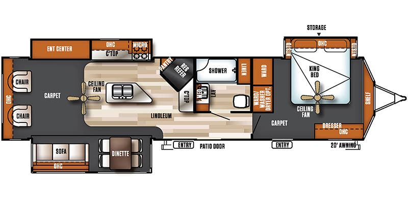 2017 Forest River Salem Villa Estate 393RLT specs and literature guide