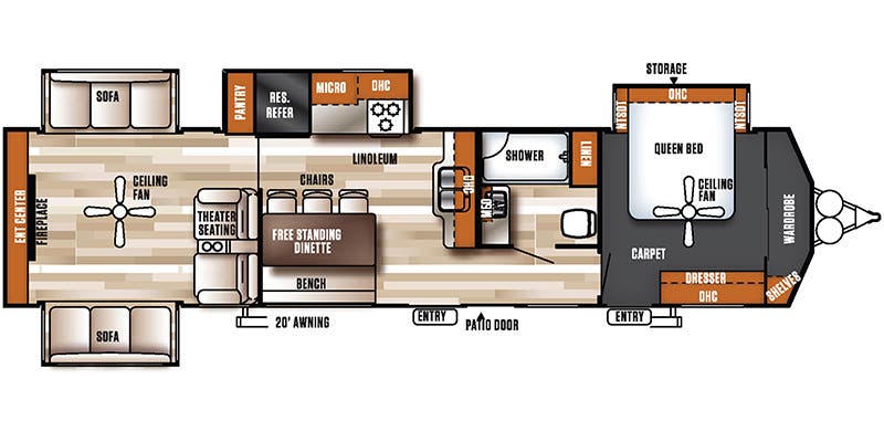 2017 Forest River Salem Villa Estate 395RET specs and literature guide