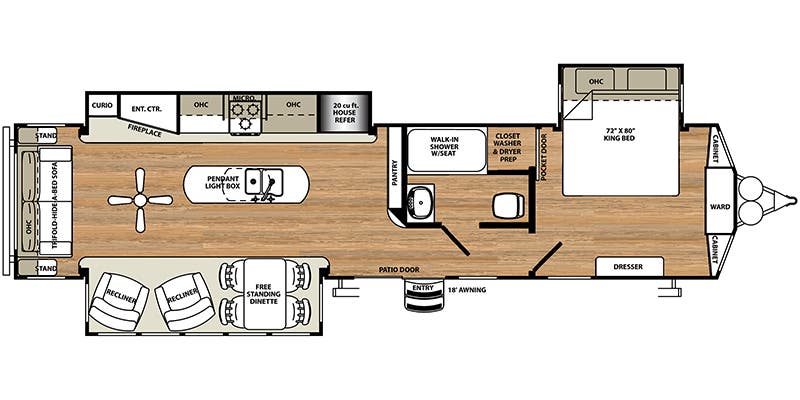 2018 Forest River Sandpiper Destination 393RL specs and literature guide