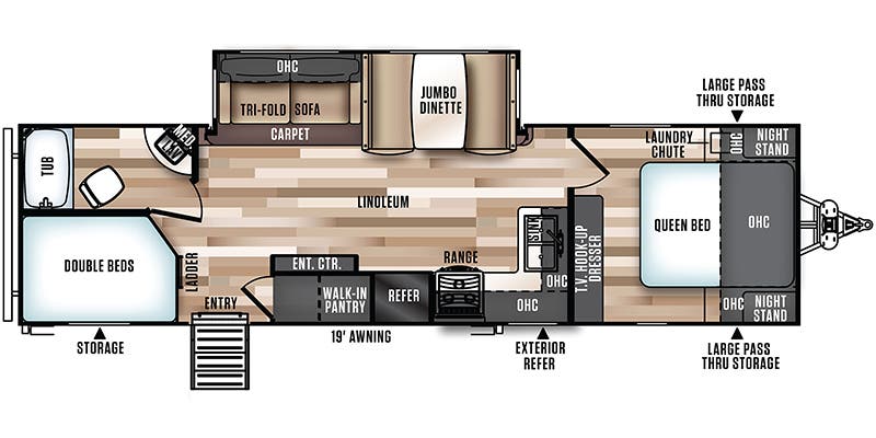 2018 Forest River Wildwood Heritage Glen Hyper-Lyte 26BHKHL specs and ...