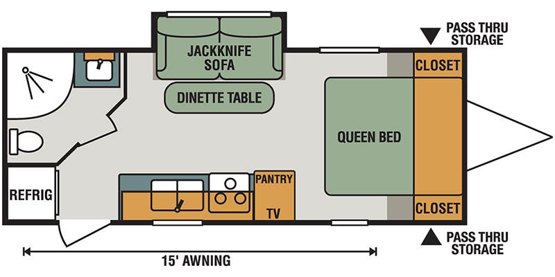 2018 K-Z Connect Lite C201QB Travel Trailer Specs