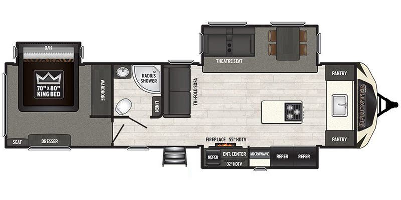 2018 Keystone Sprinter Wide Body 333FKS specs and literature guide