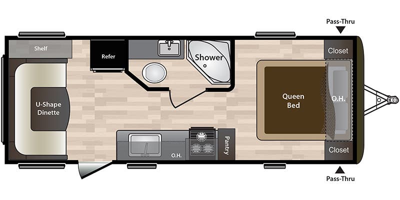 2019 Keystone Hideout West 21FQWE specs and literature guide