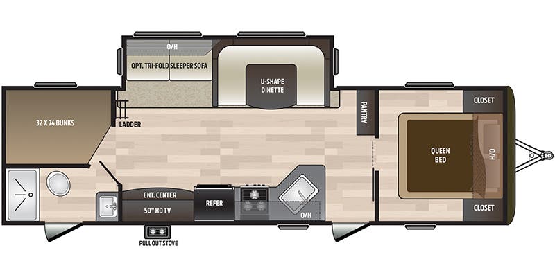 2019 Keystone Hideout East 28BHS Travel Trailer Specs