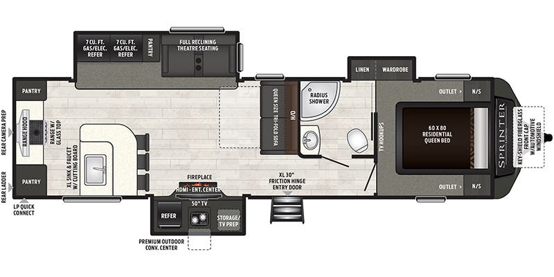 2019 Keystone Sprinter Limited 320MLS specs and literature guide