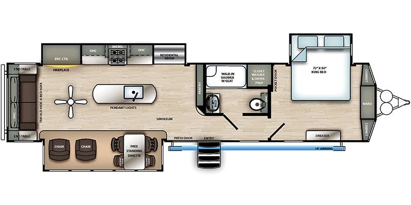 2020 Forest River Sandpiper Destination 393RL specs and literature guide