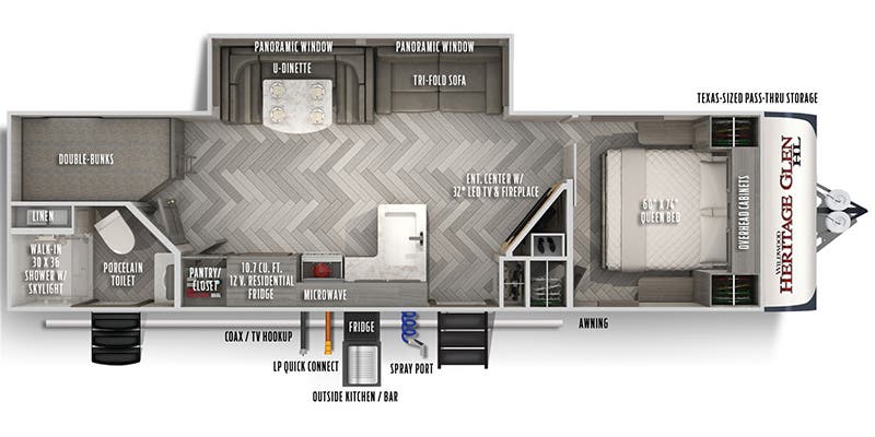 2020 Forest River Wildwood Heritage Glen Hyper-Lyte 26BHHL specs and ...