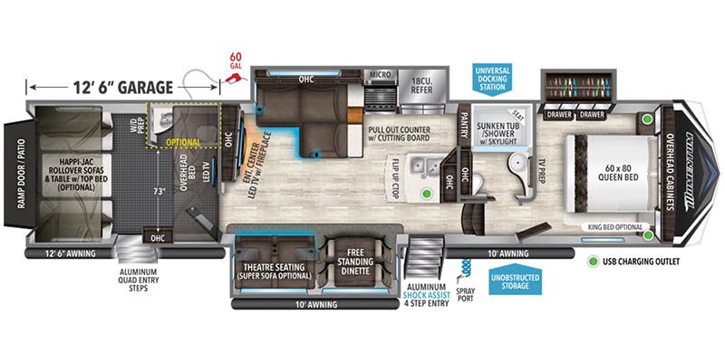 2021 Grand Design Momentum M-Class 395M specs and literature guide