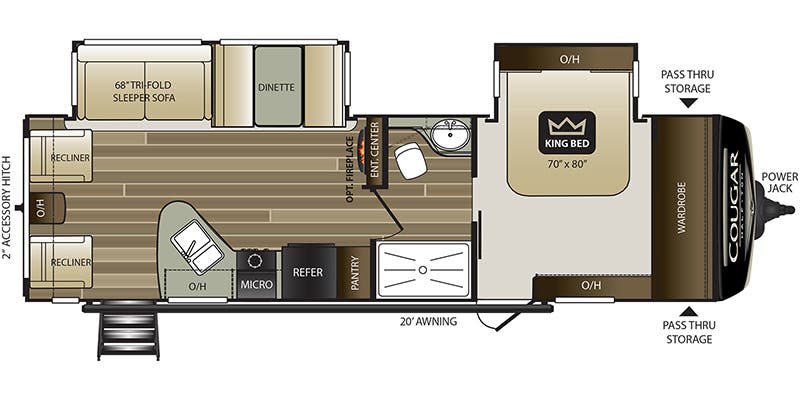 2020 Keystone Cougar Half-Ton East 29RLD specs and literature guide