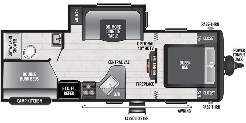 2020 Keystone Hideout LHS Series West 245LHSWE specs and literature guide