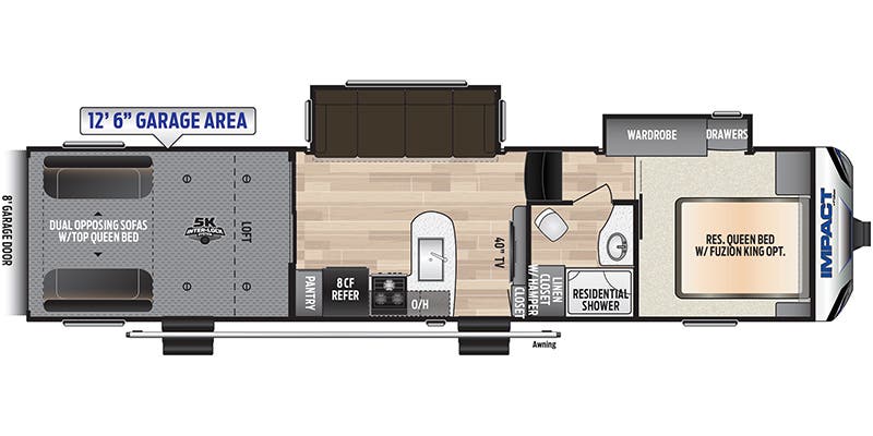 2020 Keystone Impact 351 specs and literature guide