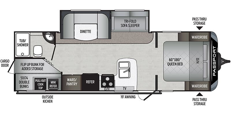 2020 Keystone Passport SL Series East 267BH specs and literature guide