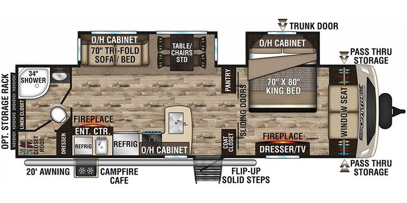 2020 Venture RV SportTrek Touring Edition RV specs guide