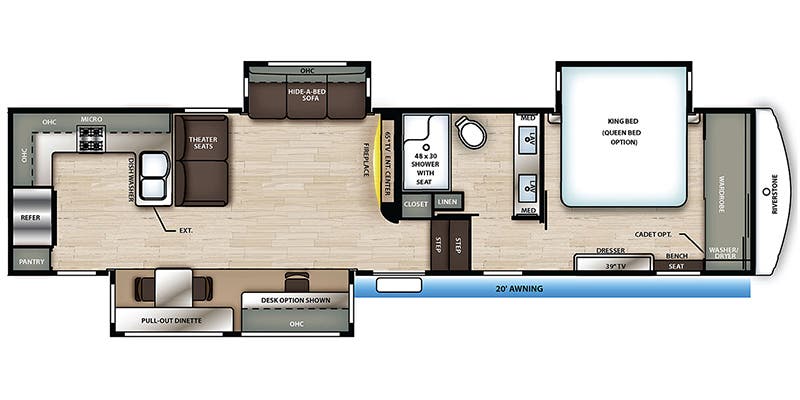 2021 Forest River Riverstone Reserve 3850RK specs and literature guide