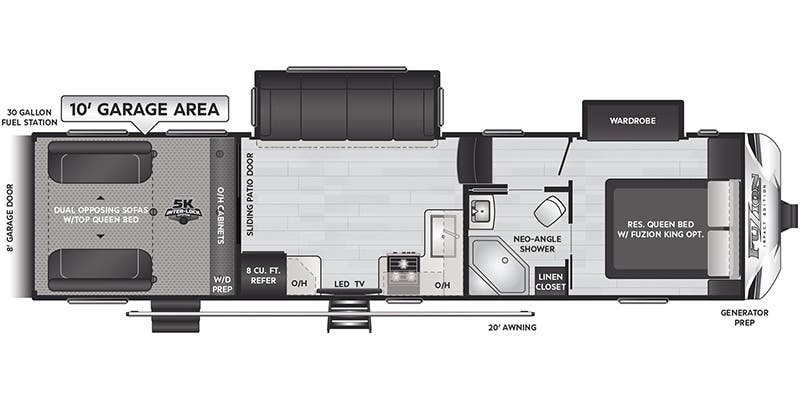 2021 Keystone Fuzion Impact 311 specs and literature guide