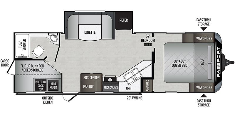 2021 Keystone Passport Grand Touring West 2600BHWE GT Travel Trailer Specs