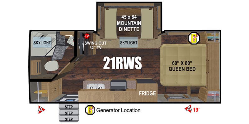 2021 Outdoors RV Back Country 21RWS specs and literature guide