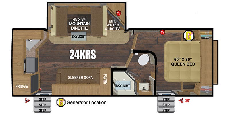 2021 Outdoors RV Back Country 24KRS specs and literature guide