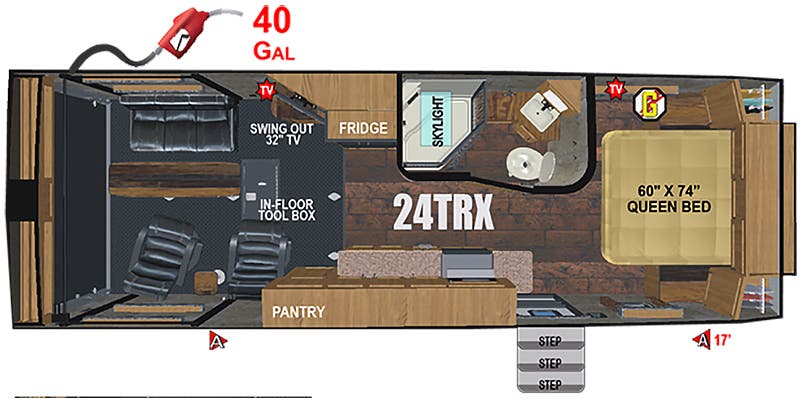 2021 Outdoors RV Trail Series 24TRX specs and literature guide