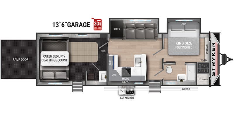2023 Cruiser RV Stryker STG-3313 specs and literature guide
