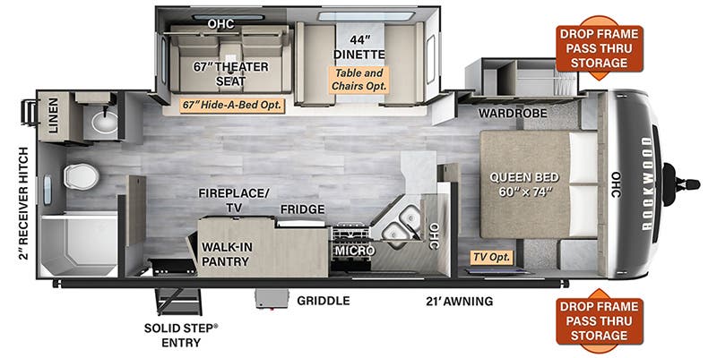 Rockwood Ultra Lite 2616bh Floorplan