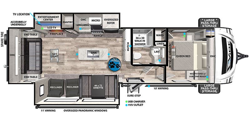 2023 Forest River Vibe 28RL specs and literature guide