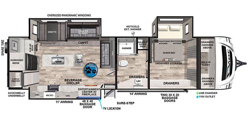 2023 Forest River Vibe 34XL specs and literature guide
