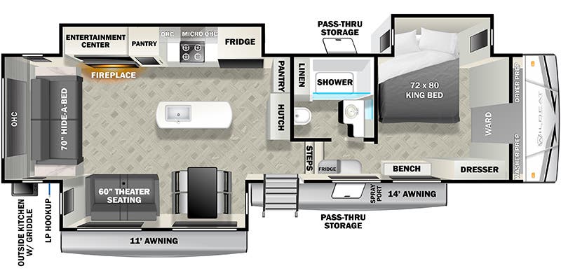 2023 Forest River Wildcat 333RLBS specs and literature guide