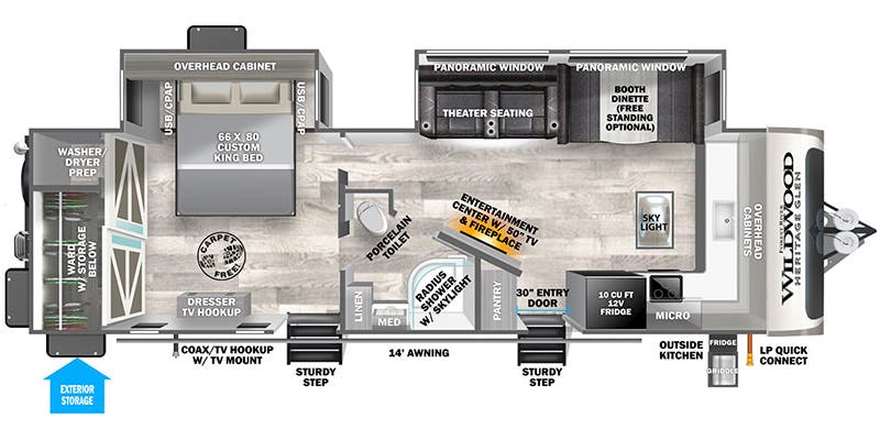 2023 Forest River Wildwood Heritage Glen 270FKS specs and literature guide