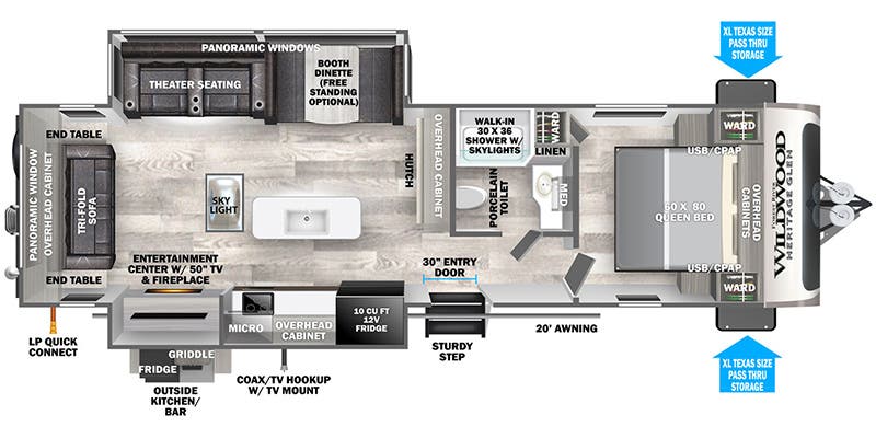 2023 Forest River Wildwood Heritage Glen 273RL specs and literature guide