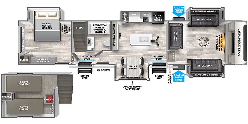 2023 Forest River Wildwood Heritage Glen 378FL specs and literature guide