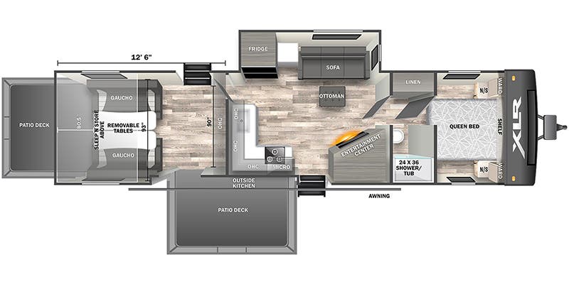 2023 Forest River XLR Hyperlite 3412 Toy Hauler Specs