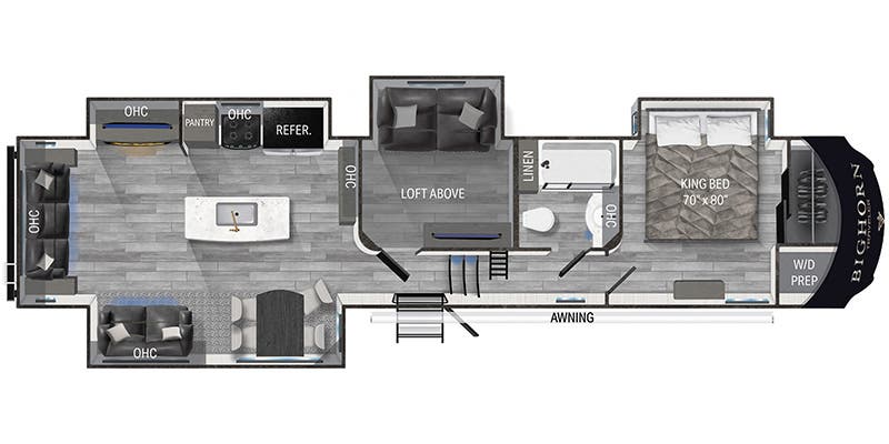 2023 Heartland Bighorn Traveler BHTR 39 MB Fifth Wheel Specs