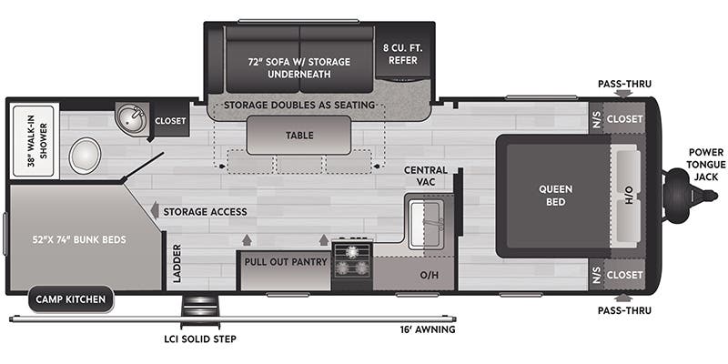 2023 Keystone Hideout West 25DBWE Travel Trailer Specs