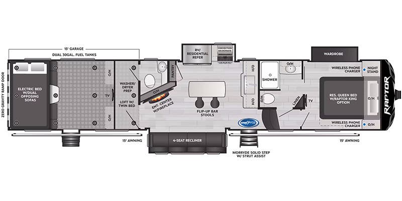 2023 Keystone Raptor 415 specs and literature guide