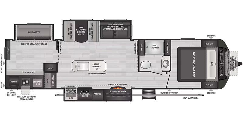 2023 Keystone Sprinter Limited RV Specs Guide