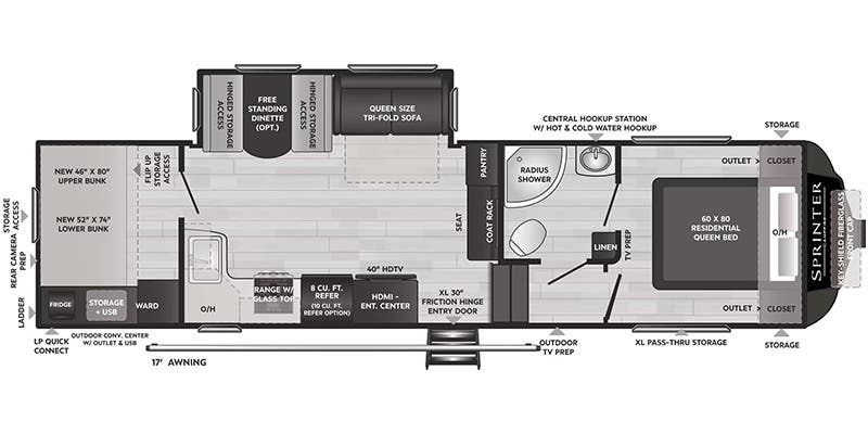 2023 Keystone Sprinter 29BH specs and literature guide